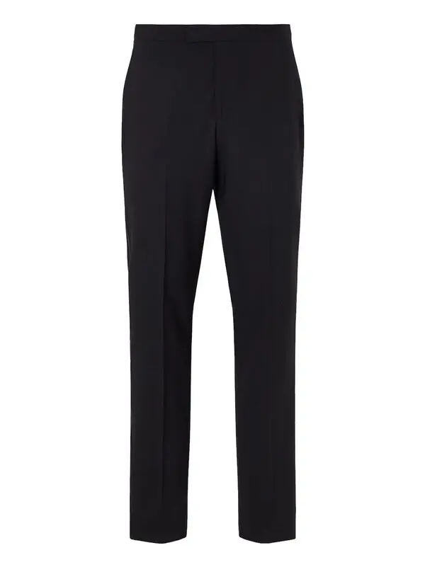 FAVOURBROOK Straight-leg Wool-blend Tuxedo Trousers - Black