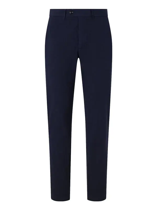 Hartford Taylor Cotton Suit Trousers - Blue