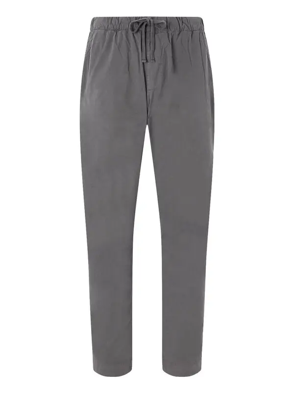 Hartford Joggy Straight-leg Cotton Trousers - Gray