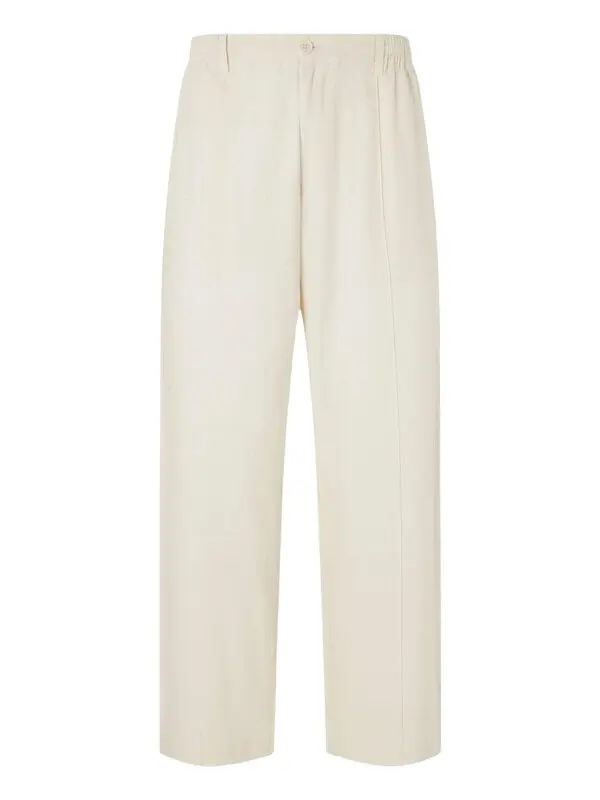 KARDO Kedar Straight-leg Cotton Trousers - Ecru