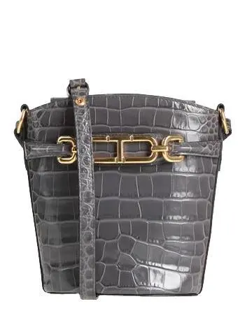 TOM FORD Calfskin Bucket Bag - Grey
