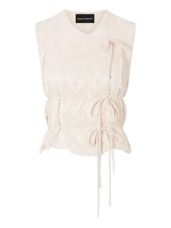 PAULINE DUJANCOURT Diamond Chiffon Top - Neutrals