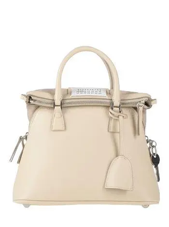 MAISON MARGIELA Leather And Textile Fiber Handbag - Beige