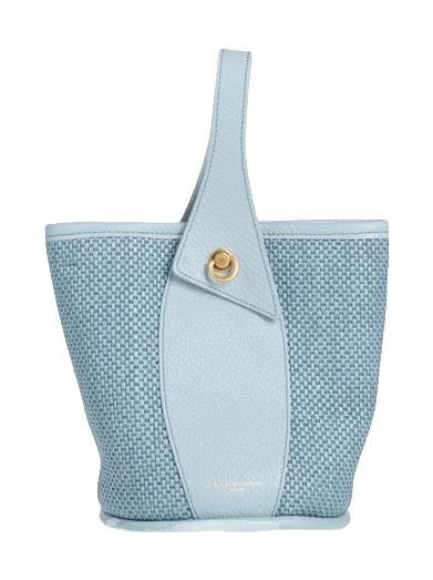 GIANNI CHIARINI Handbag In Raffia And Leather - Blue