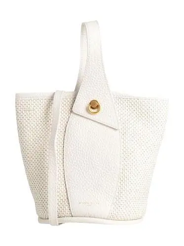 GIANNI CHIARINI Handbag In Raffia And Leather - Off White