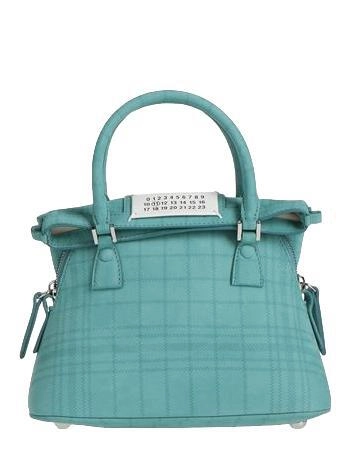 MAISON MARGIELA Leather Tote - Turquoise