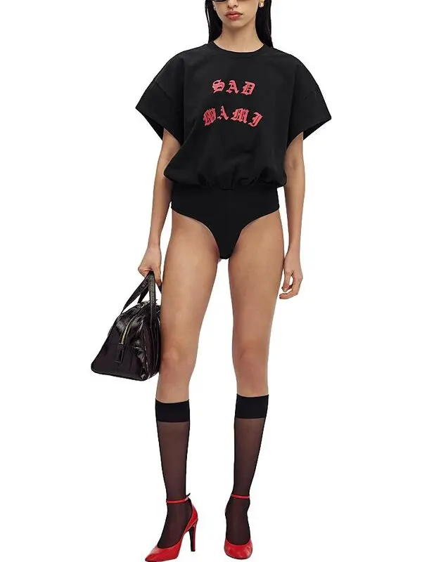 WILLY CHAVARRIA Knit Bodysuit - Black