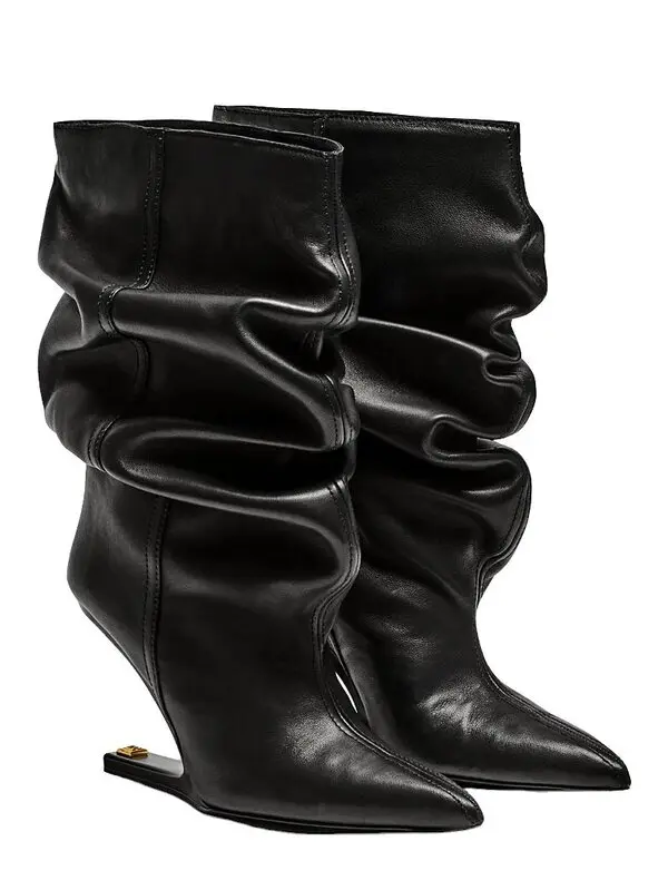 Balmain Smooth Leather Ankle Boots - Black
