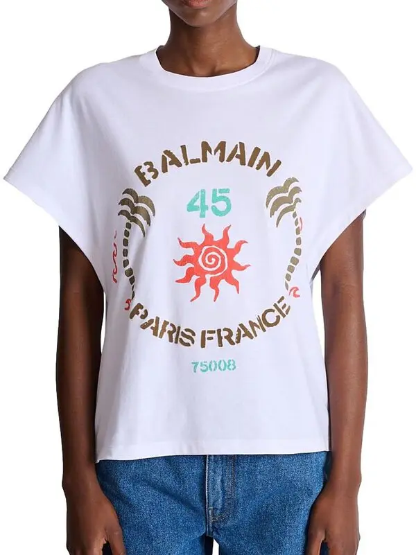 Balmain T-shirt With Print - White