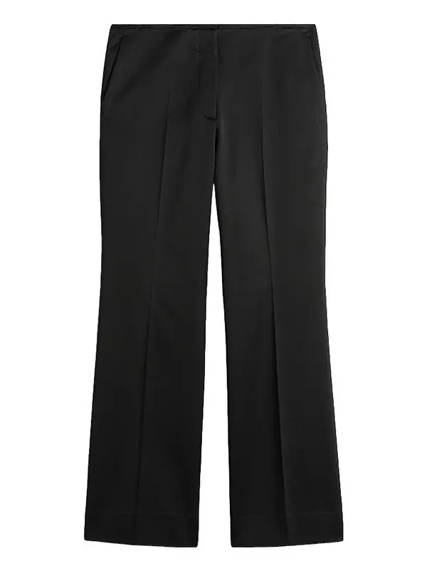 TOTEME Kick Flare Raw Edge Trousers - Black