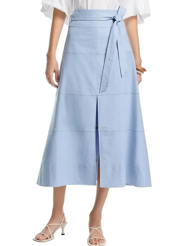 Tanya Taylor Hudson Midi Skirt - Powder Blue