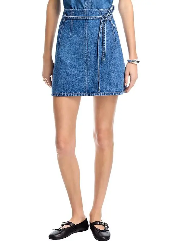 Tanya Taylor Annika Denim Skirt - Medium Indigo Blue