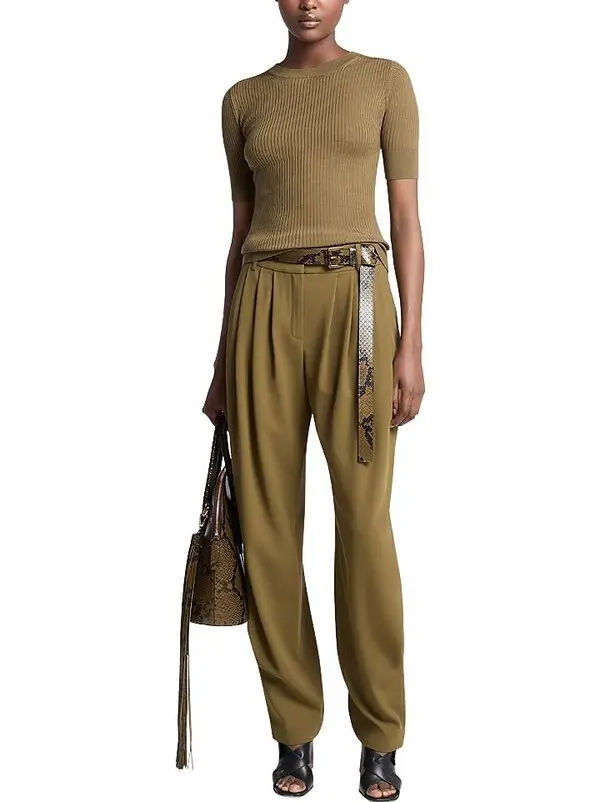 Michael Kors Pleated Barrel Pants - Fennel