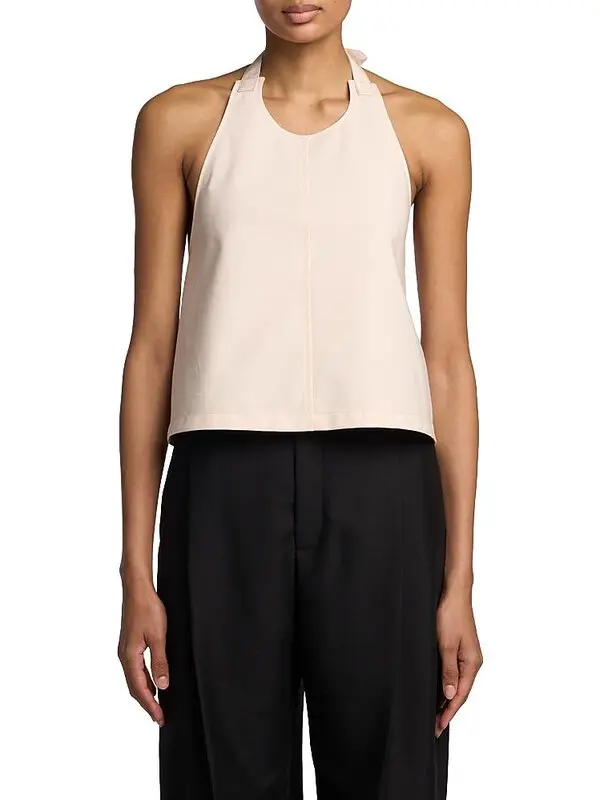 Wardrobe.NYC Clean Backless Halter Top - Dove