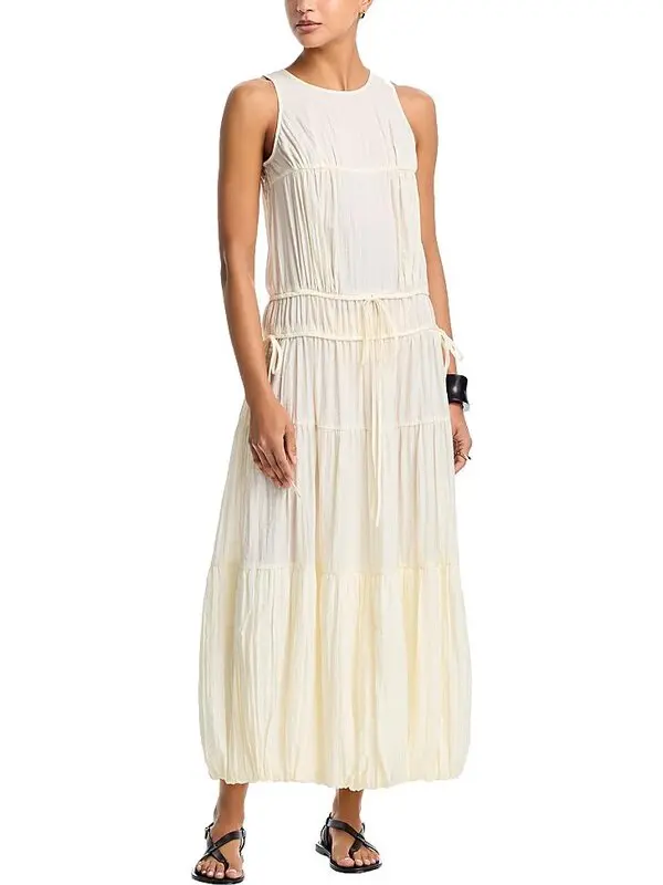 Co Soft Pleated Turn Up Dress - Milk