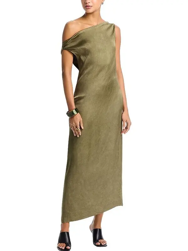 Co Draped Back Dress - Jade