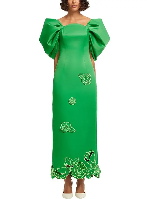 LEO LIN Arabella Applique Maxi Dress - Verdant