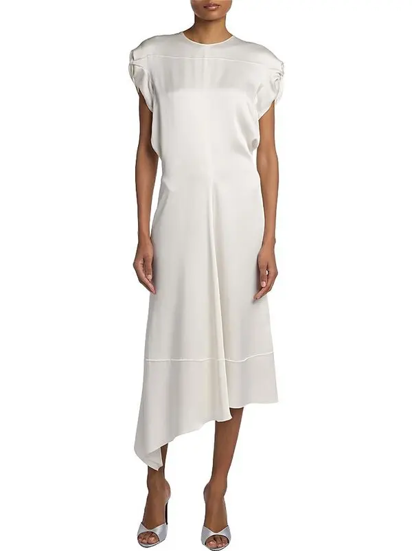 Victoria Beckham Twist Shoulder Dress - Ivory