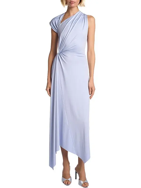 Victoria Beckham Asymmetric Midi Dress - Cloud Blue