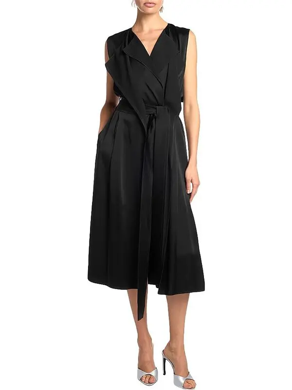 Victoria Beckham Sybil Midi Dress - Black