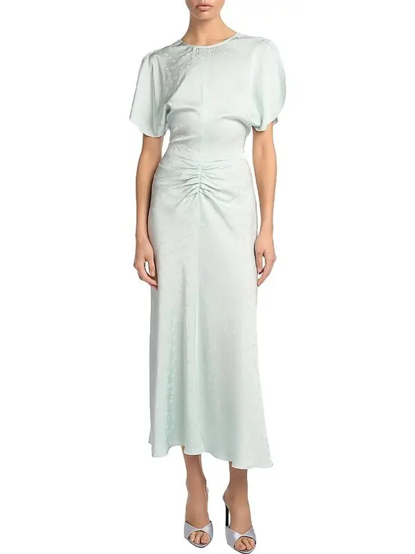 Victoria Beckham Bela Midi Dress - Aquamarine