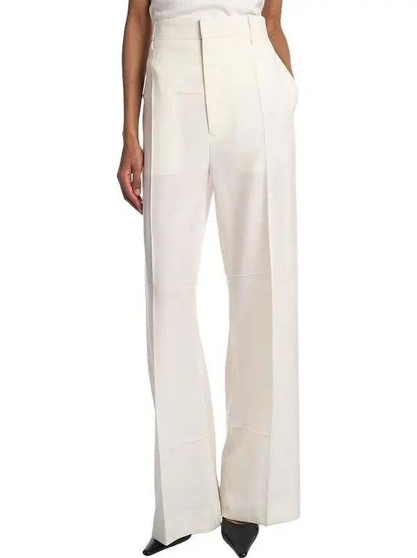 Victoria Beckham Tailored Straight Leg Trousers - Off White