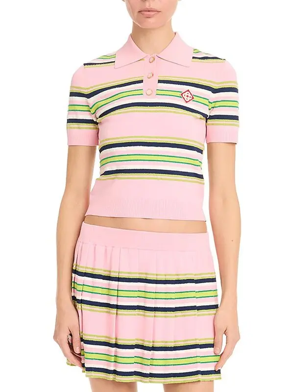 Casablanca Stripe Fitted Polo - Multi