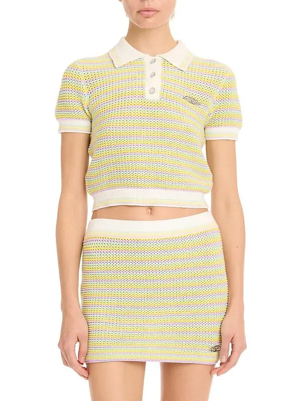 Casablanca Bourgeois Stripe Polo Tee - Multi