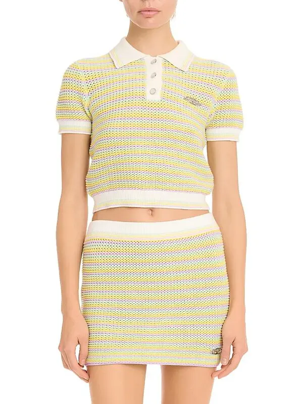 Casablanca Bourgeois Stripe Polo Tee - Multi