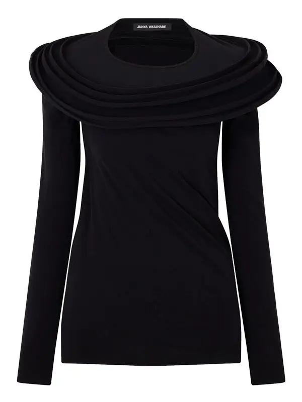 Junya Watanabe Stretch-jersey Blouse - Black