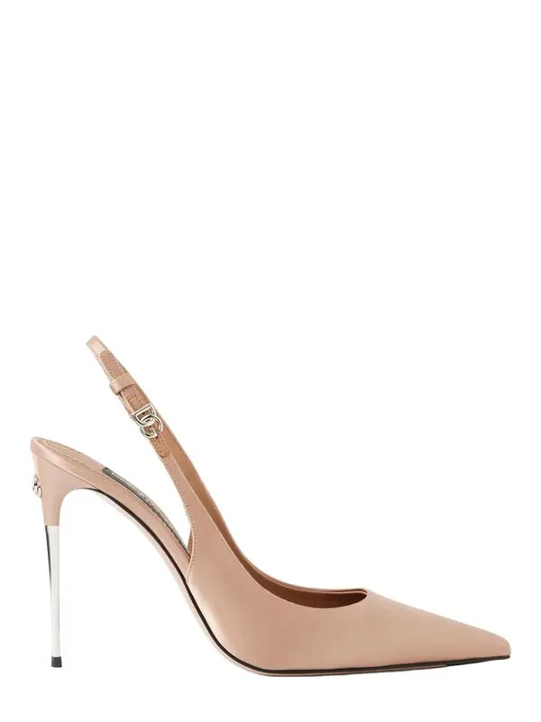 Dolce & Gabbana Satin Slingback Pumps - Pink