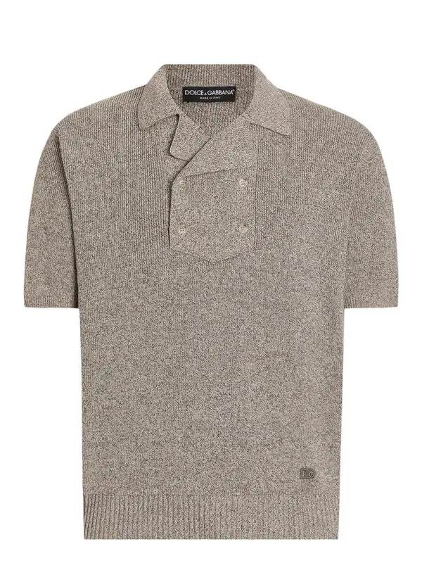 Dolce & Gabbana Cotton And Linen Polo Shirt - Multicolor