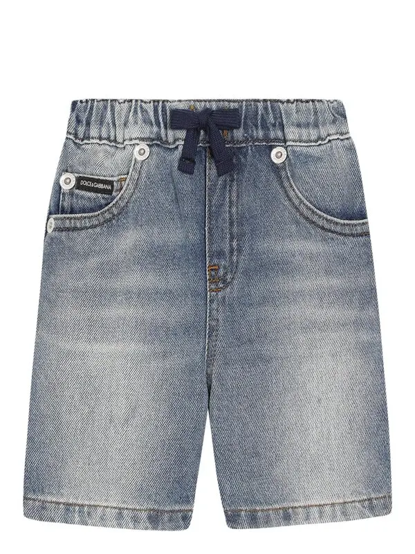 Dolce & Gabbana Denim Bermuda Shorts With Salt & Pepper Wash - Multicolor