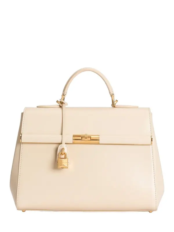 Dolce & Gabbana Marlene Handbag In Palmellato Calfskin - White