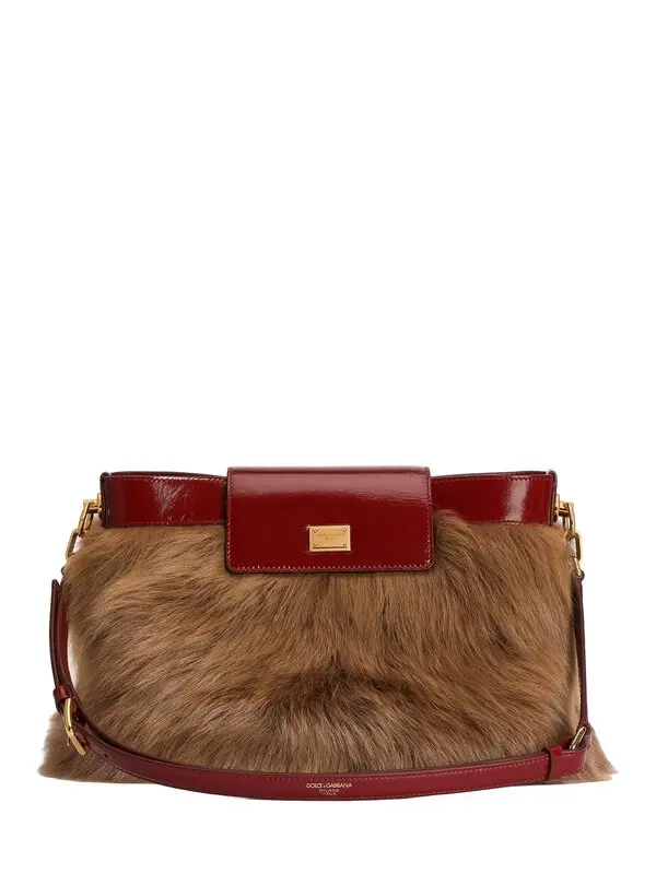 Dolce & Gabbana Vittoria Fur And Calfskin Shoulder Bag - Multicolor