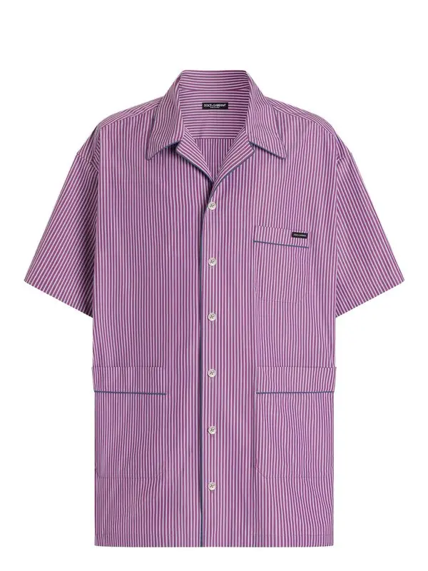 Dolce & Gabbana Hawaii Striped Poplin Shirt - Multicolor