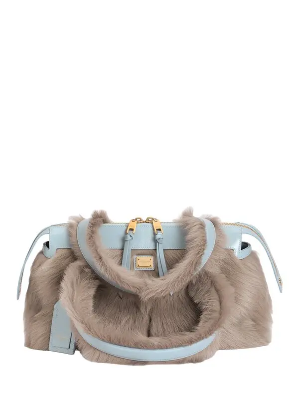 Dolce & Gabbana Vittoria Shoulder Bag In Shearling And Calfskin - Multicolor