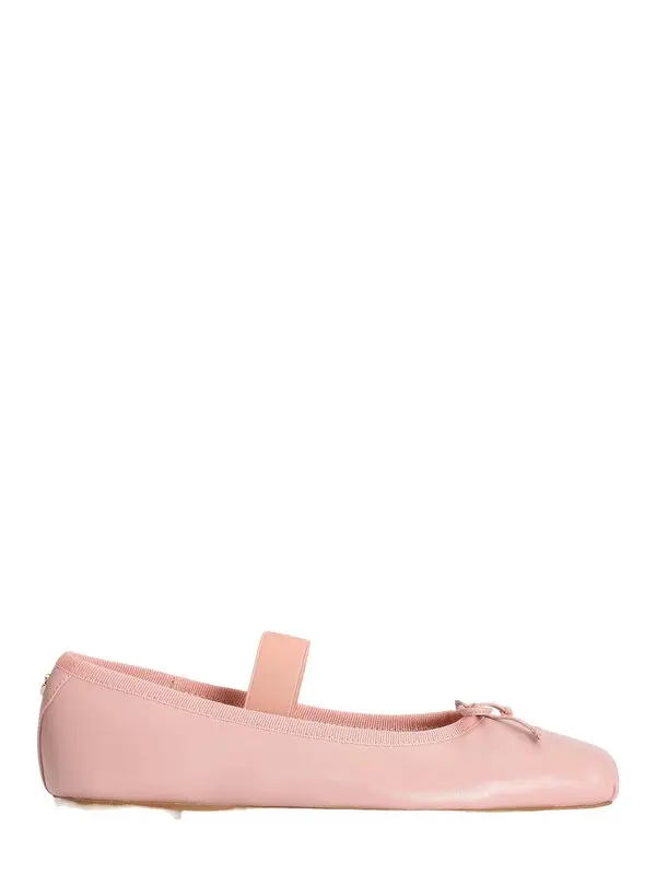 Dolce & Gabbana Nappa Leather Ballet Flats With Gros-grain Detail - Pink