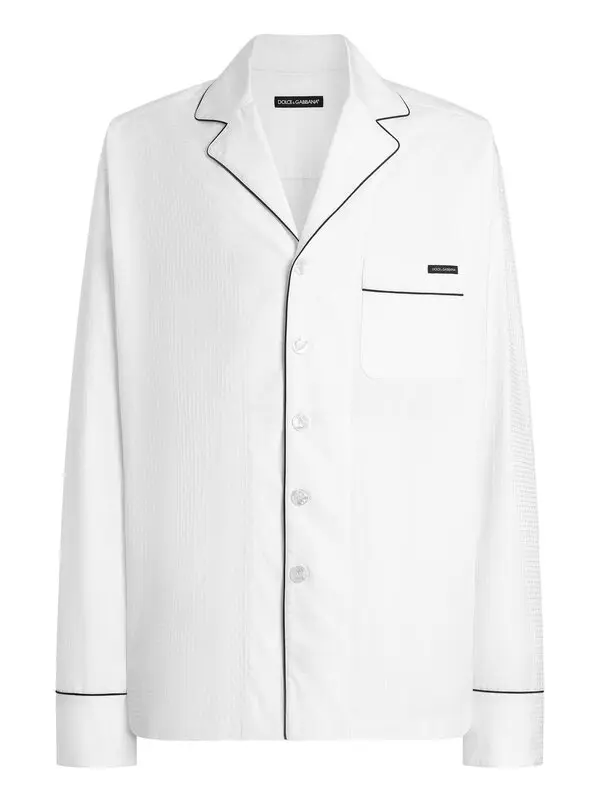 Dolce & Gabbana Structured Cotton Vanity Shirt - White