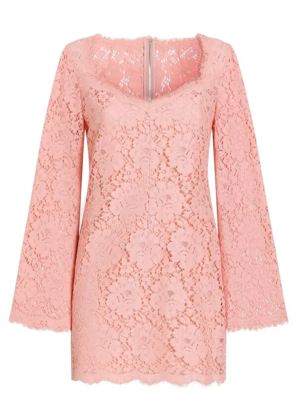 Dolce & Gabbana Cordonetto Lace Dress - Pink