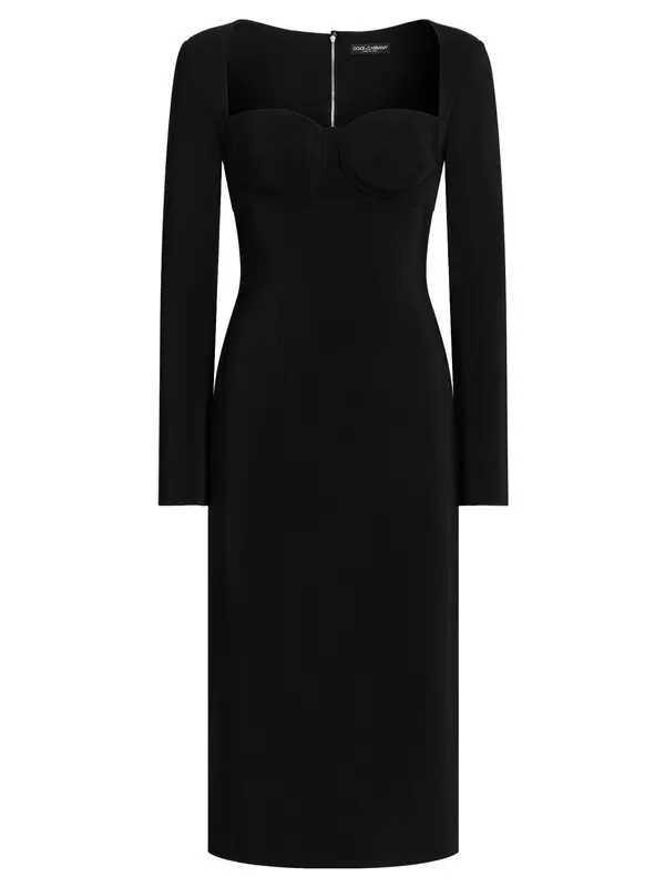 Dolce & Gabbana Cady Sheath Dress - Black