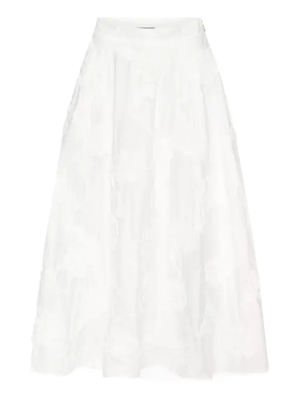 ROTATE BY BIRGER CHRISTENSEN Floral Detail Maxi Skirt - White