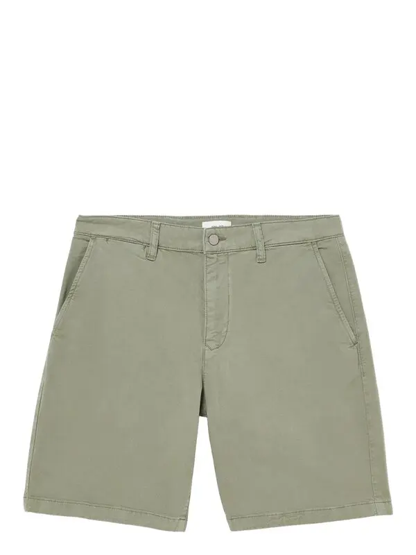 Nn07 Aden 1923 Straight-leg Twill Shorts - Green
