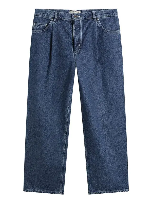 A KIND OF GUISE Duma Pleated Jeans - Worn Denim