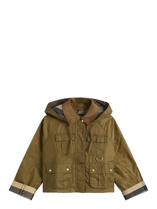 Barbour Liza Wax Jacket - Sand/dress Tartan