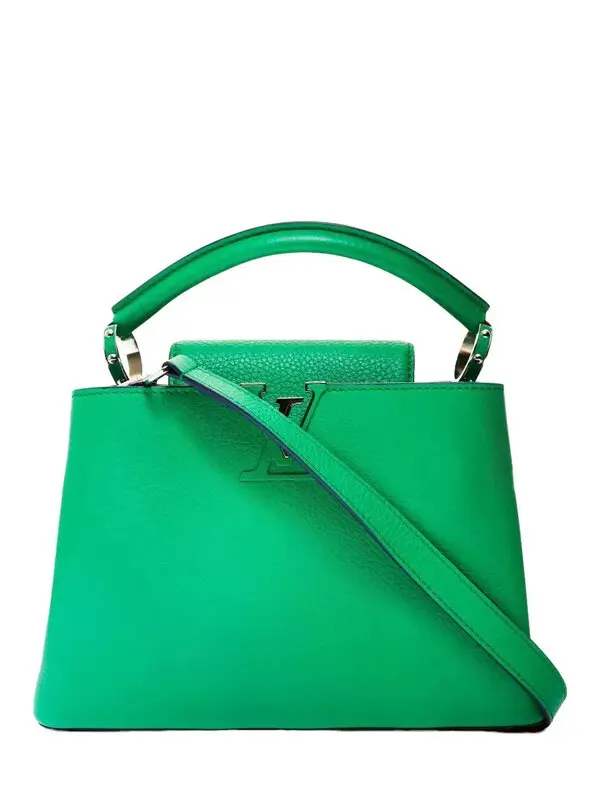 LOUIS VUITTON 2015 Leather Top Handle Handbag - Green