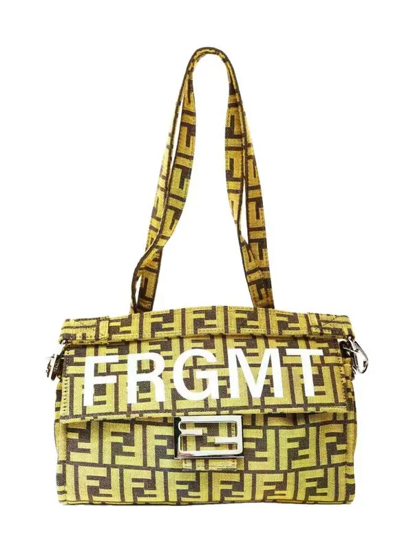 Fendi Ff-motif Foldable Shoulder Bag - Yellow