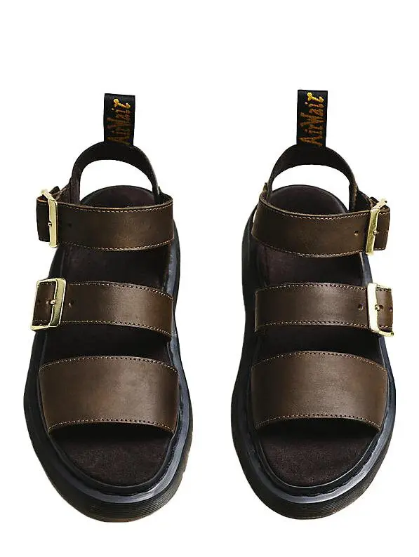 Dr. Martens Gryphon Leather Gladiator Sandals - Olive Wyoming