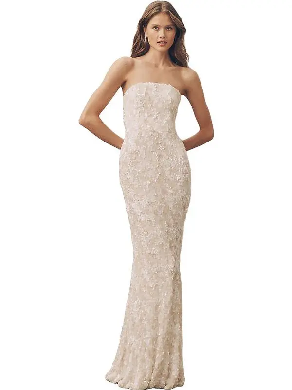 HELSI Helen Stretch Strapless Mermaid Dress - Off-white