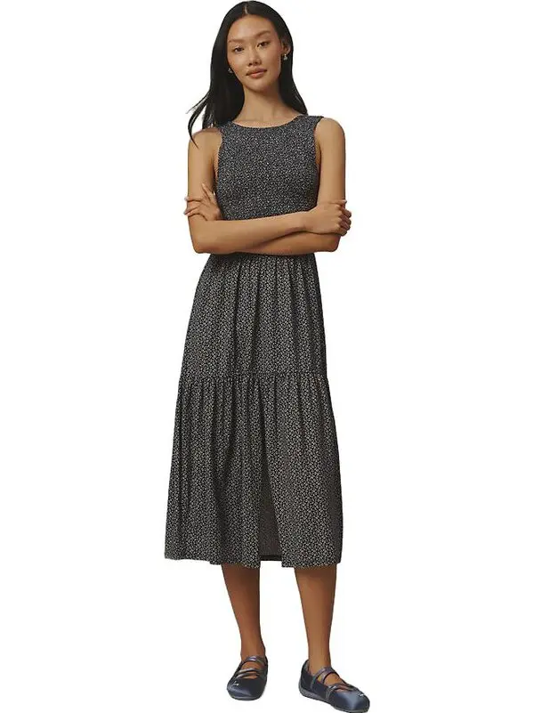 NATION LOS ANGELES Cotton Clemente Midi Dress - Grey